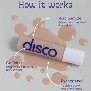 Disco Eye Stick for Men, Anti-Aging and Repairing, For Puffiness and Dark Circles, All Natural and Paraben Free, 10 mL