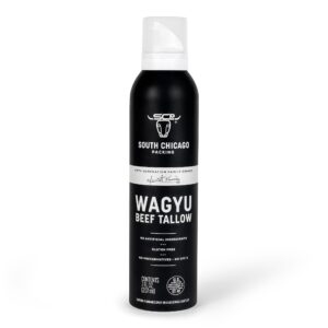 south chicago packing wagyu beef tallow spray, keto and paleo diet friendly, umami-rich, flavorful, perfect for sauteing, stir-frying and grilling, nonstick cooking oil, 7 fl oz