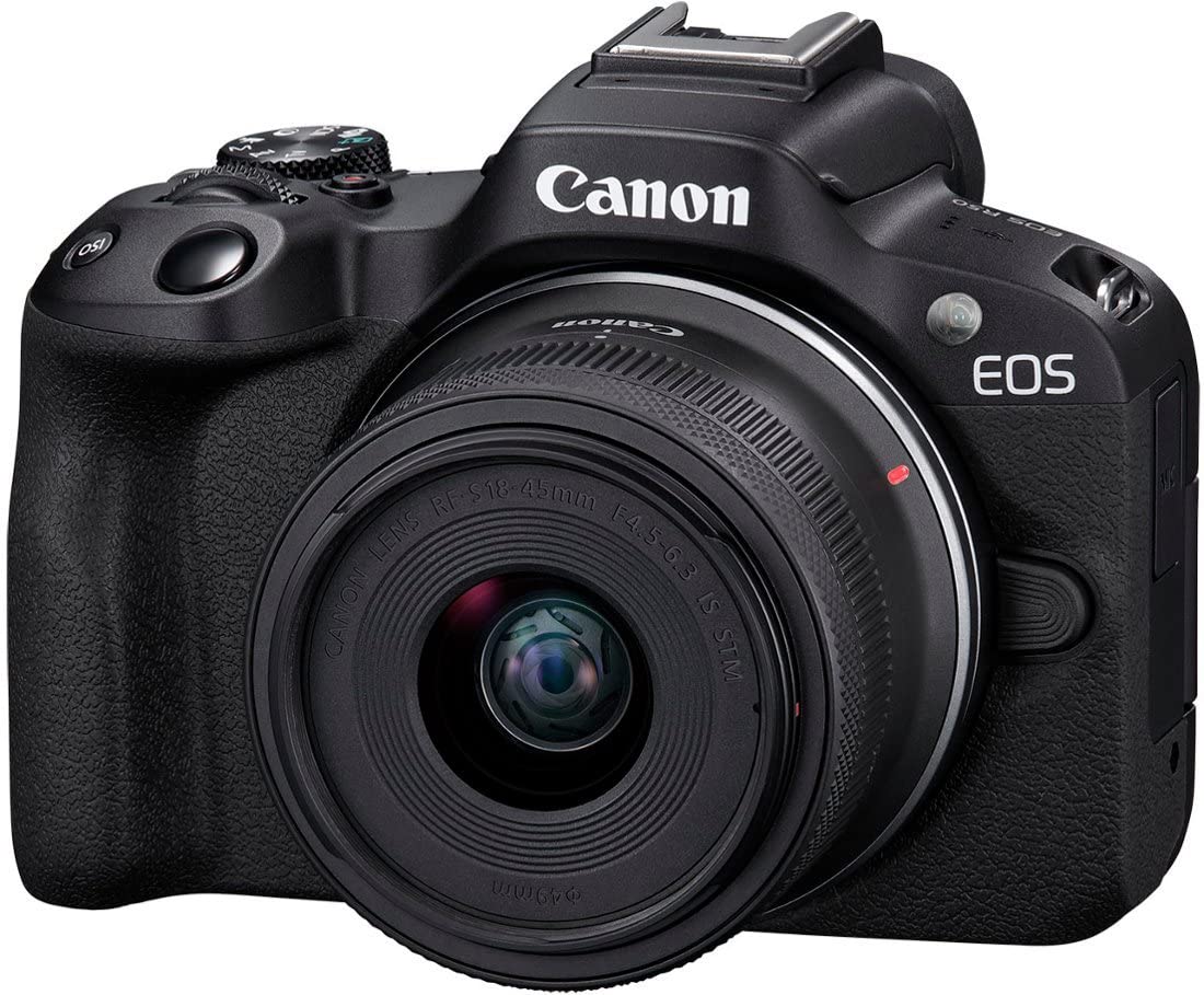 Canon EOS R50 4K Video Mirrorless Camera with RF-S 18-45mm f/4.5-6.3 is STM Lens and 20 Essential Accessories for Content Creators