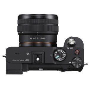 Sony a7C Mirrorless Camera with 28-60mm Lens ILCE7CL/B, 128GB Memory.43 Wide & 2X Lenses, Case. Tripod, Filters, Hood, Grip,Spare Battery & Charger, Software Kit -Deluxe Bundle