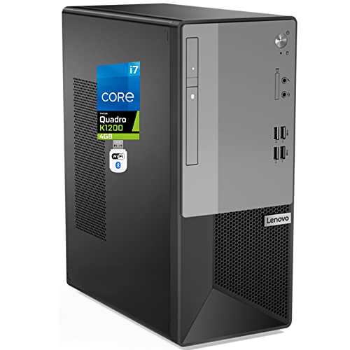 Lenovo V50t Tower Computer, Intel i7-11700KF, 64GB RAM, 2TB NVMe SSD, Nvidia K1200 4GB DDR5, DVD-RW, HDMI, VGA, AC Wi-Fi, Bluetooth, Windows 11 Pro