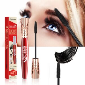 Outfmvch Curling Mascara Thick Volumizing Eyelashes, Long-Lasting Fast Dry Crown Shaped Mascara, Lengthened Eyelash Soft Full Lashes, Natural Smudge-Proof Mascara Black