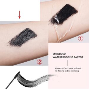 Outfmvch Curling Mascara Thick Volumizing Eyelashes, Long-Lasting Fast Dry Crown Shaped Mascara, Lengthened Eyelash Soft Full Lashes, Natural Smudge-Proof Mascara Black