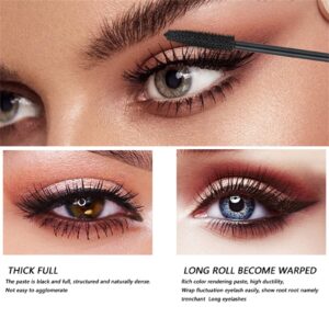 Outfmvch Curling Mascara Thick Volumizing Eyelashes, Long-Lasting Fast Dry Crown Shaped Mascara, Lengthened Eyelash Soft Full Lashes, Natural Smudge-Proof Mascara Black