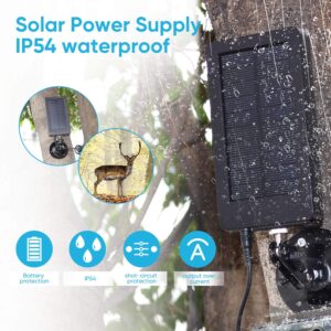 Solar Panel ECOVOX Trail Camera 2500mAh Solar Panel IP54 Waterproof Portable Charger Solar Power Bank Outdoor Power Supply for Hunting Game Cameras