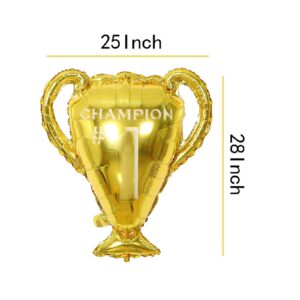 3 Pcs champion Aluminum Foil Balloon for Sport Basketball Football Sport Birthday Party Supplies