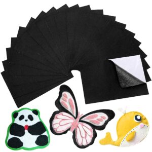 eppingwin 20 pcs black felt, soft felt sheets, 7"x11.3" felt fabric sheets, rectangle felt sheets with adhesive backing, felt for crafts