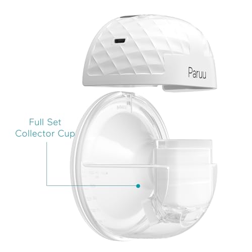 Paruu P10 Full Set Collector Cup, Original Breast Pump Parts, Wearable Breast Pump Replacement Accessories, 1 Set