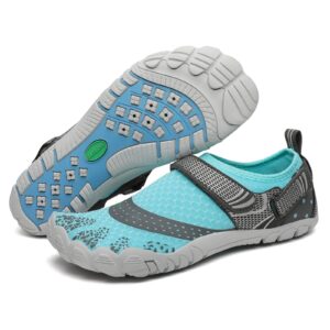 saguaro water shoes women barefoot shoes men swiming shoes quick-dry beach shoes non-slip pool shoes skeletoes shoes for aqua surf river kayak rafting turquoise us 6 men/8 women