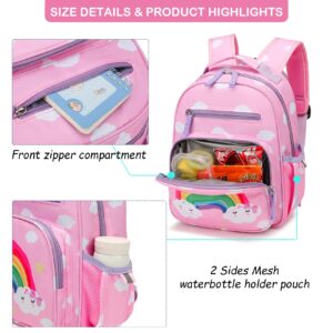 Toddler Backpack for Boys Girls, Preschool Kindergarten School Book Bag Cute Kids Backpacks with Chest Strap, Rainbow