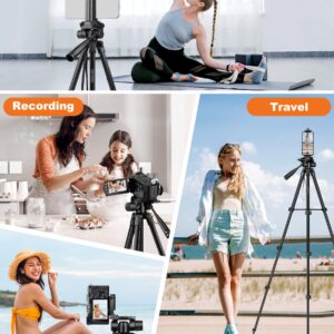 JOILCAN Phone Tripod Stand, 68" Tripod for iPad iPhone Tablet with Remote Universal Holder Carry Bag, Travel Aluminum Tripod for Video Recording Photos Vlogging Compatible with iPad Pro iPhone Camera