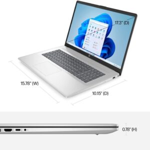 HP 17.3" Flagship HD+ Business Laptop, 16GB DDR4 RAM, 1TB PCIe SSD, Intel Quad Core i3-1125G4(Beat i5-1035G4), Bluetooth, HDMI, Webcam, Windows 11, Silver, w/GM Accessories