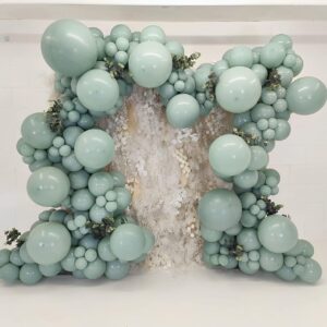 Dusty Green Balloons Garland Arch Kit 143pcs Pastel Dusty Mint Green Balloons Different Sizes 24In 10In 5In Latex Balloon For Birthday Baby shower Wedding Party Decoration