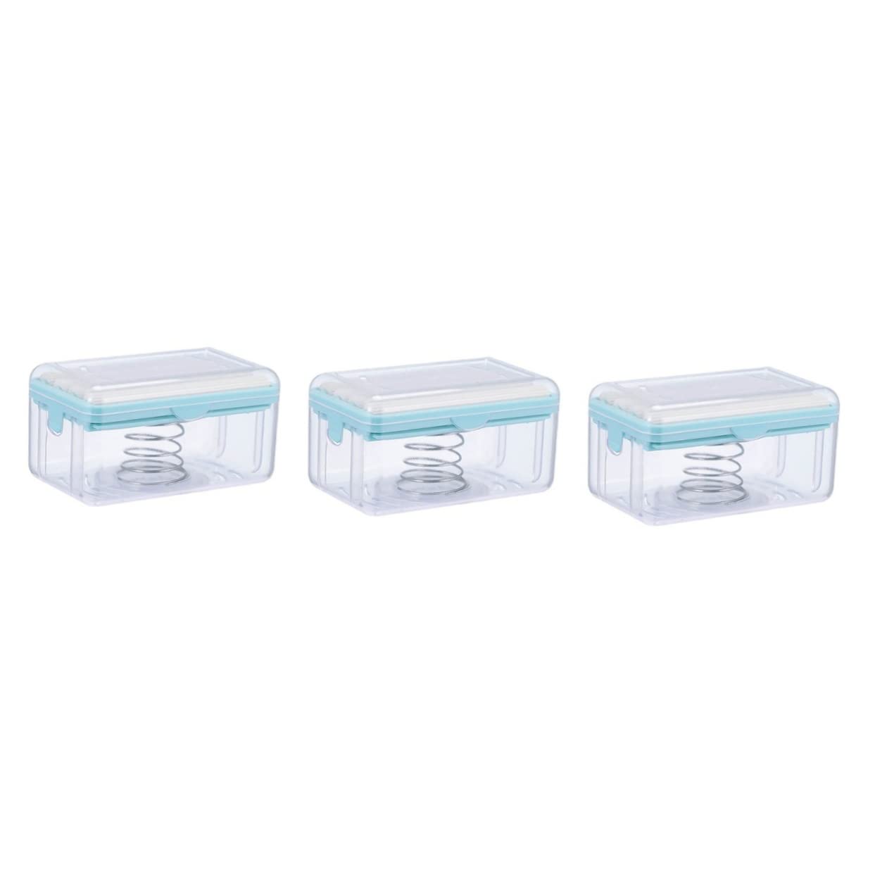 Cabilock 3pcs Soap Box Soap Dish Travel Soap Savers for Bar Soap Laundry Soap Containers Kitchen Soap Dispenser Travel Soap Container Laundry Soap Dispenser Dish Soap Camping Tray Plastic