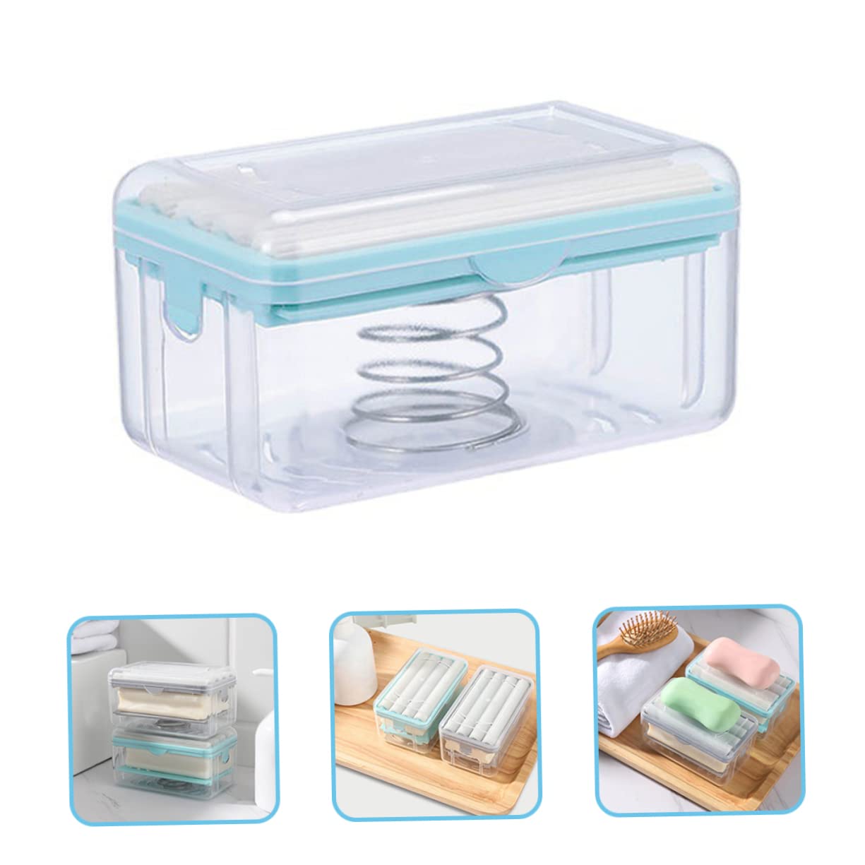 Cabilock 3pcs Soap Box Soap Dish Travel Soap Savers for Bar Soap Laundry Soap Containers Kitchen Soap Dispenser Travel Soap Container Laundry Soap Dispenser Dish Soap Camping Tray Plastic