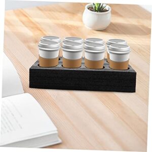 ULTECHNOVO 2pcs Milk Tea Cup Holder Cup Trays Takeout Cup Tray Beverage Takeout Bag Drink Carrier Tray Gray Espresso Cup Multi-Hole Cup Holders Coffee Pearl Cotton Cups and Plates re-usable