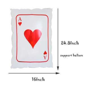 Casino theme party supplies foil balloons Las Vegas theme party Poker night party supplies,Heart Spade Diamond Club Shaped Balloons and Dice Shaped Balloons for casino theme birthday decoration