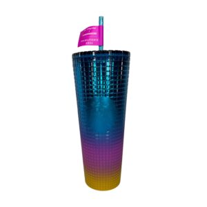 starbucks tumbler tim singleton rainbow grid gradient ombre - venti 24oz - summer 2023