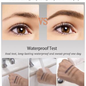 Eyebrow Powder Makeup Kit-3 Colors Eye Brow Powder Palette Long-Lasting Waterproof, Dark/light Brown Brow Filler, Fill & Sculpt Full Eyebrows for Women, With Mirror, Brow Brush & Razor-Set 02