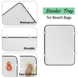 RongYue Divider Tray for Large Rubber Beach Bags Waterproof Tray Insert for Open EVA Tote Bag With Holes Plastic Accessories (Black)