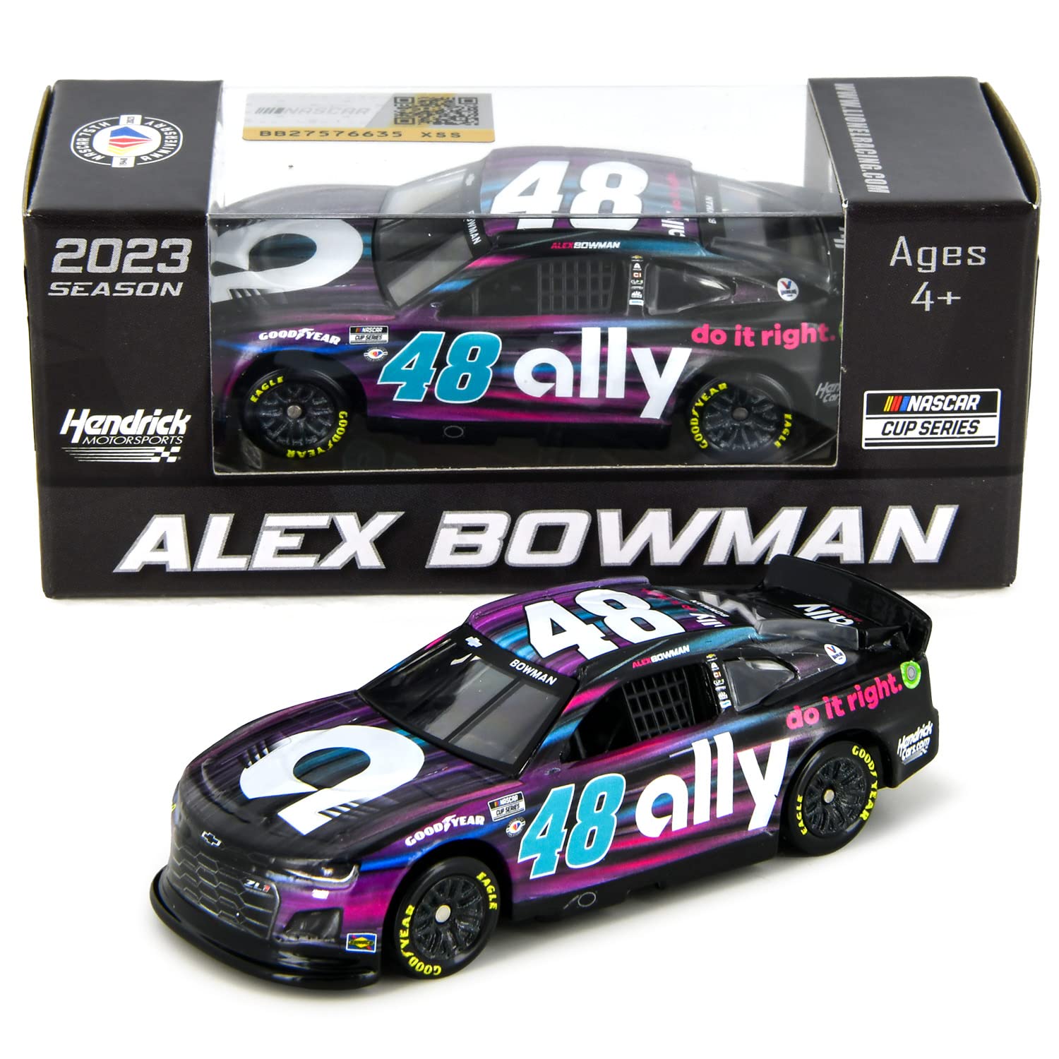 Lionel Racing Alex Bowman 2023 Ally Night Diecast Car 1:64 Scale