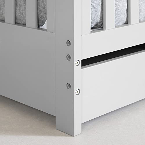 South Shore, Cookie Crib with Drawer, Soft Gray