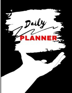 daily planner 2024 : one page per day , with black cover for men and women: suitable for home, work, or college with hourly scheduling, notes, gratitude, and a task list (size: 8.5x11)