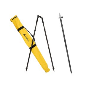 adirpro 8.5-foot carbon fiber prism pole with adjustable tip, & adirpro prism pole bipod bundle