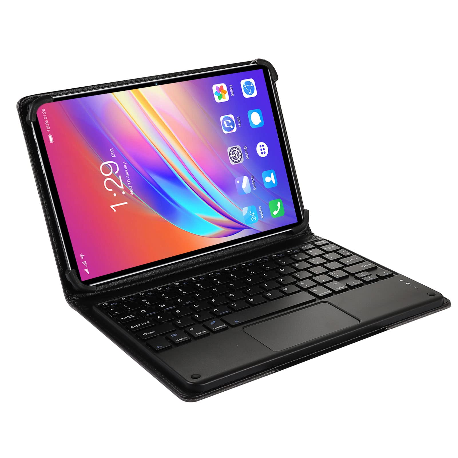 Yoidesu Tablet 10.1 Inch for Android, 4G Calling Tablet with Keyboard, 8GB RAM 256GB ROM, FHD Touch Screen, Dual Speakers Dual Cam, Octa Core CPU Gaming Tablet for Kids Students (US Plug)