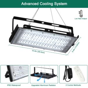 FANHAO LED Grow Lights, 400W Full Spectrum Grow Lamp with Remote Control Plant Lights for Indoor Plants, 4/8/12H Timer, 4 Dimmable Levels, 3 Switch Modes for Indoor Plants Veg Bloom