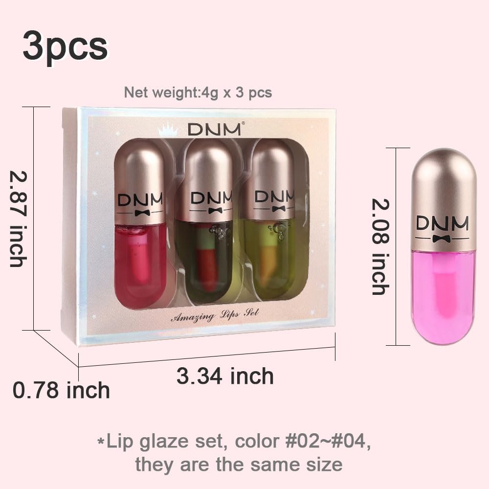 evpct 2Pcs Fruit Hydrating Glaze Lip Glow Oil Gloss Set Natural Pink Moisturizing Plumping Plumper Shiny Shimmer Vegan Tinted Butter Lip Lio Tint Gloss Oil Stain Korean Lip Oul Pil Lipoil Ool Oli Okl