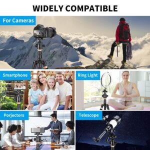 Carbon Fiber Lightweight Camera Tripod,Combination 66" Camera Tripod Stand,68" Monopod,with 360° Ball Head,2 QR Plates and Phone Holder,Heavy Duty for Cell Phone DSLR Canon Nikon, Max Load 26lbs