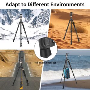 Carbon Fiber Lightweight Camera Tripod,Combination 66" Camera Tripod Stand,68" Monopod,with 360° Ball Head,2 QR Plates and Phone Holder,Heavy Duty for Cell Phone DSLR Canon Nikon, Max Load 26lbs