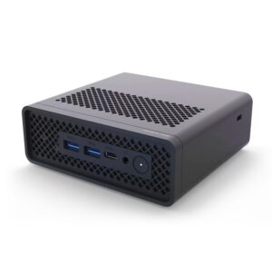 FEVM Mini Pc FN100 Mini Desktop Computer 12th Intel Alder Lake-N100(3.4GHz 18W TDP)4K@60Hz 3 Display, ALT Mode USB-C Port, Dual Nic(2.5G+1G), Windows 11 Pro, 8GB RAM+256GB NVME SSD, AX201 WIFI6, BT5.2