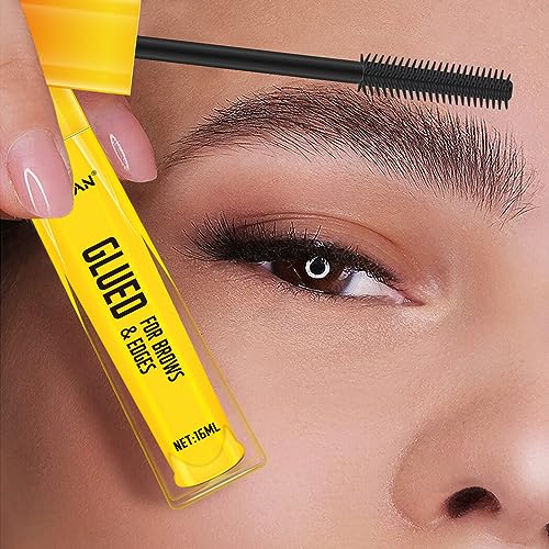 FUNAN Eyebrow Gel,Clear Brow Gel,Glued for Brows & Edges, for Styling Brows,16ml (1 pack)