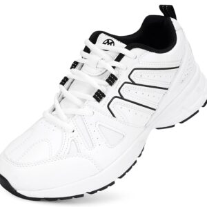 Women Cross Trainer Walking Shoes Fitness with Arch Support White Black