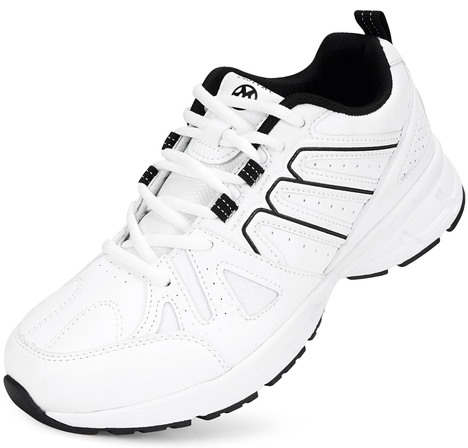 Women Cross Trainer Walking Shoes Fitness with Arch Support White Black