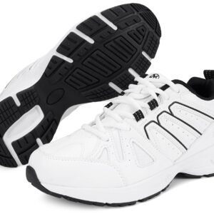 Women Cross Trainer Walking Shoes Fitness with Arch Support White Black