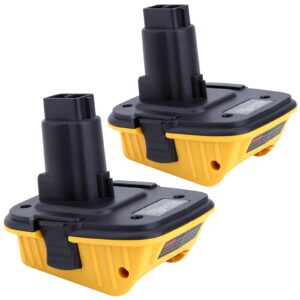 kotoate 2 pack dca1820 battery adapter compatible with dewalt 18v tools, replacement for dewalt 18v to 20v adapter, compatible with dewalt 20v lithium battery dcb201 dcb206 to 18v battery dc9096