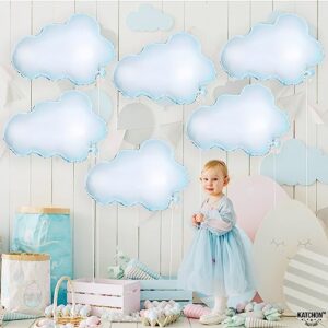 KatchOn, Huge Cloud Balloons Set - 30 Inch, Pack of 5 | Cloud Balloons Kit for Cloud 9 Party Decorations | Cloud Balloon Party Supplies for Happy Cloud Baby Shower Decorations, Sky Party Decorations