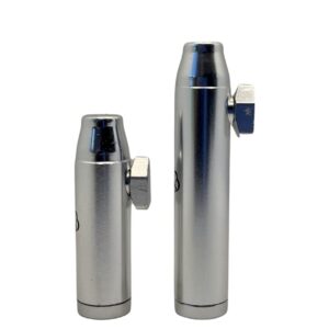 TORNADO´S Powder Dispenser for 1 and 2 Grams in Polished Aluminum. Discreet and Hygienic