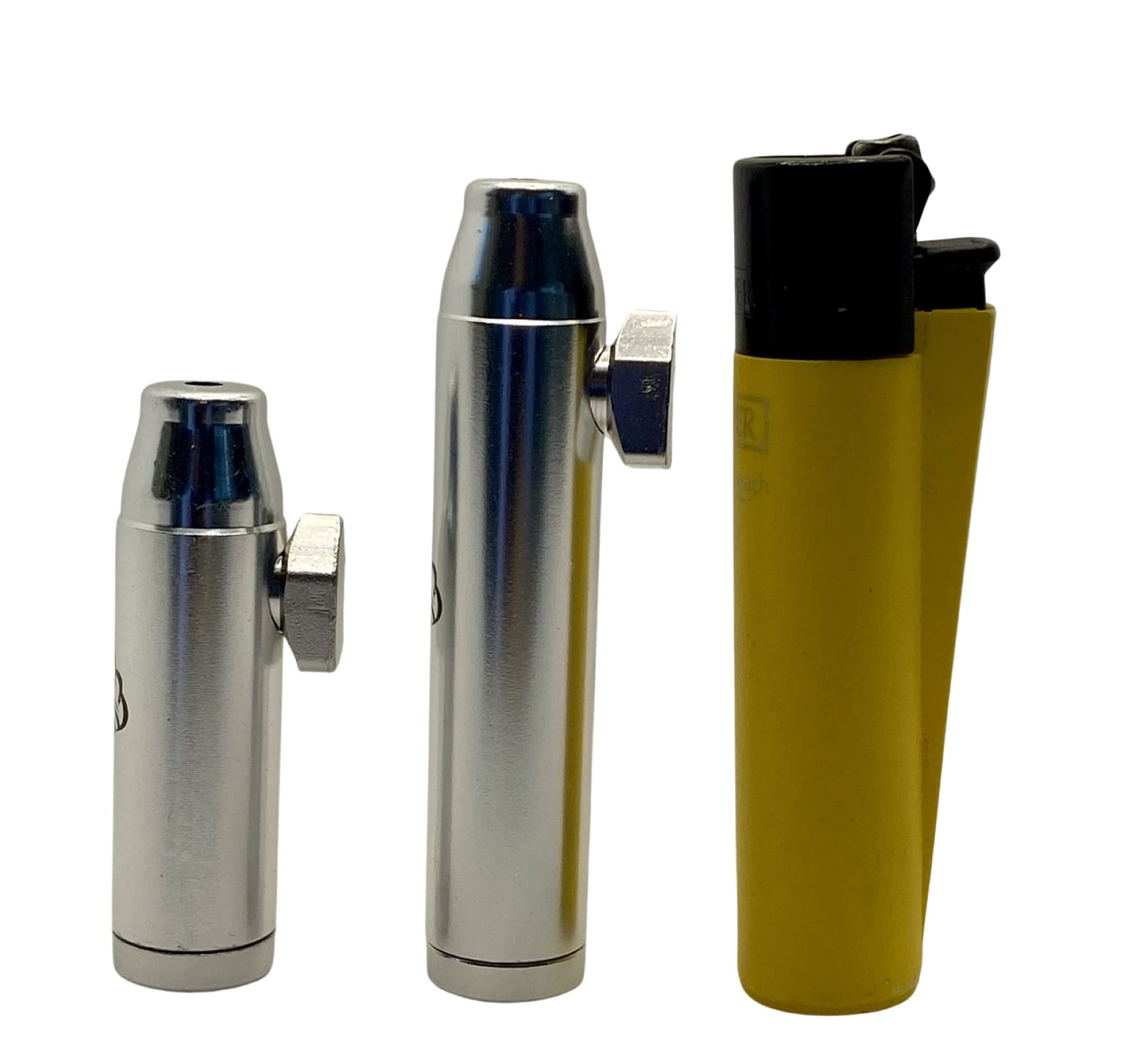 TORNADO´S Powder Dispenser for 1 and 2 Grams in Polished Aluminum. Discreet and Hygienic