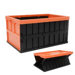 Brehvoe Collapsible Storage Bins 62L, Collapsible Crates for Storage Crates for Car Moving Turnover Outdoor 16Gal with Solid Wall No Lid,2Pack