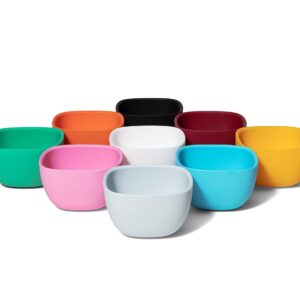 Avanchy Silicone Baby Bowls MINI Prep Bowl Set for Babies Kids Toddler for Feeding Food 4 oz, Green 2 Pack