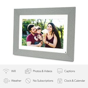 Simply Smart Home 10” WiFi Digital Photo Frame | Send Photo or Video from Phone to Digital Picture Frame with Free PhotoShare Frame v2 app | End-to-End Encryption | Quick Easy Setup | Seagrass