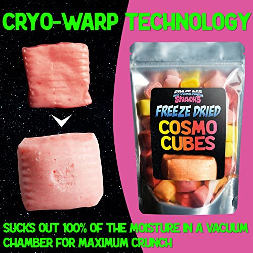 Freeze Dried Cosmo Cubes - Premium Freeze Dried Candy Shipped in a Box for Extra Protection - Space Age Snacks Freeze Dried Cosmo Cubes Freeze Dry Candy for All Ages Dry Freeze Candy (5 Ounce (Pack of 1), Original)