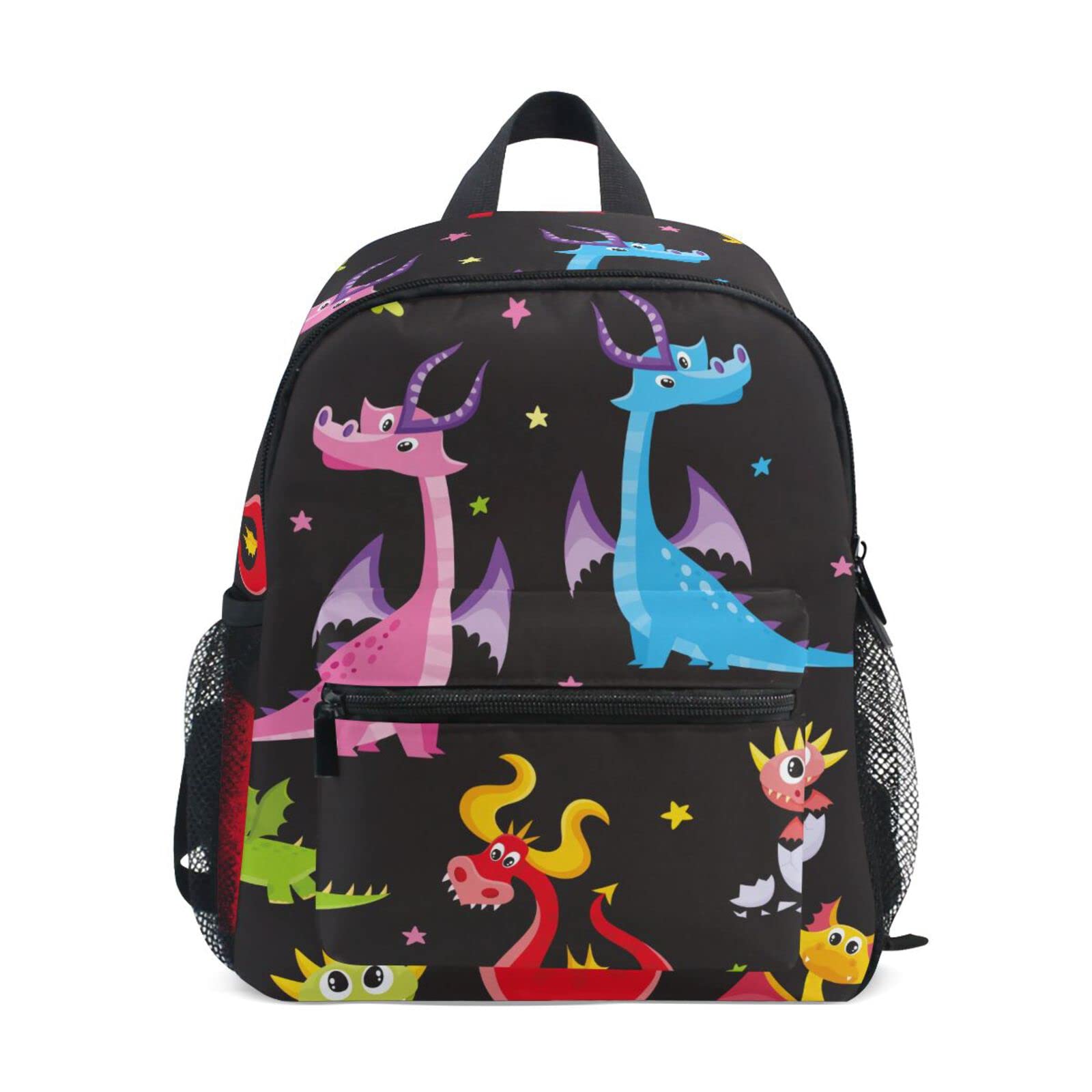 ZENWAWA Mini Backpack Cute Cartoon Dragons Cute Pattern School Bag For Kindergarten Kids with Name Tag 12/12.6 inch