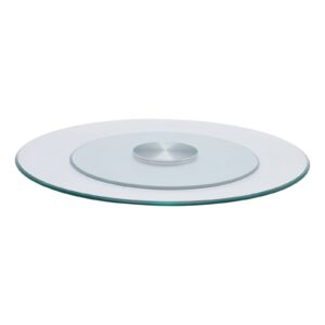 27.56" Glass Turntable Dining Table Round Tempered Glass Tabletop Rotating Tray Heavy Duty Turntable Dining Table Centerpiece Large Tabletop