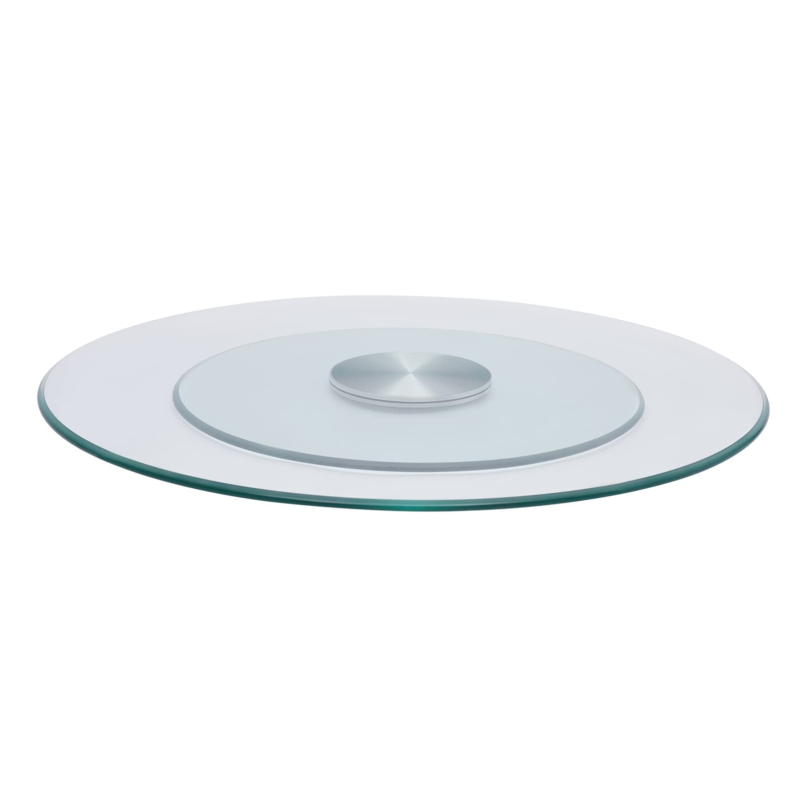 27.56" Glass Turntable Dining Table Round Tempered Glass Tabletop Rotating Tray Heavy Duty Turntable Dining Table Centerpiece Large Tabletop