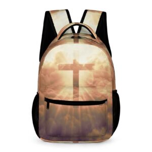 sderdzse backpack christian cross jesus laptop backpack casual daypack cute travel backpack for women men